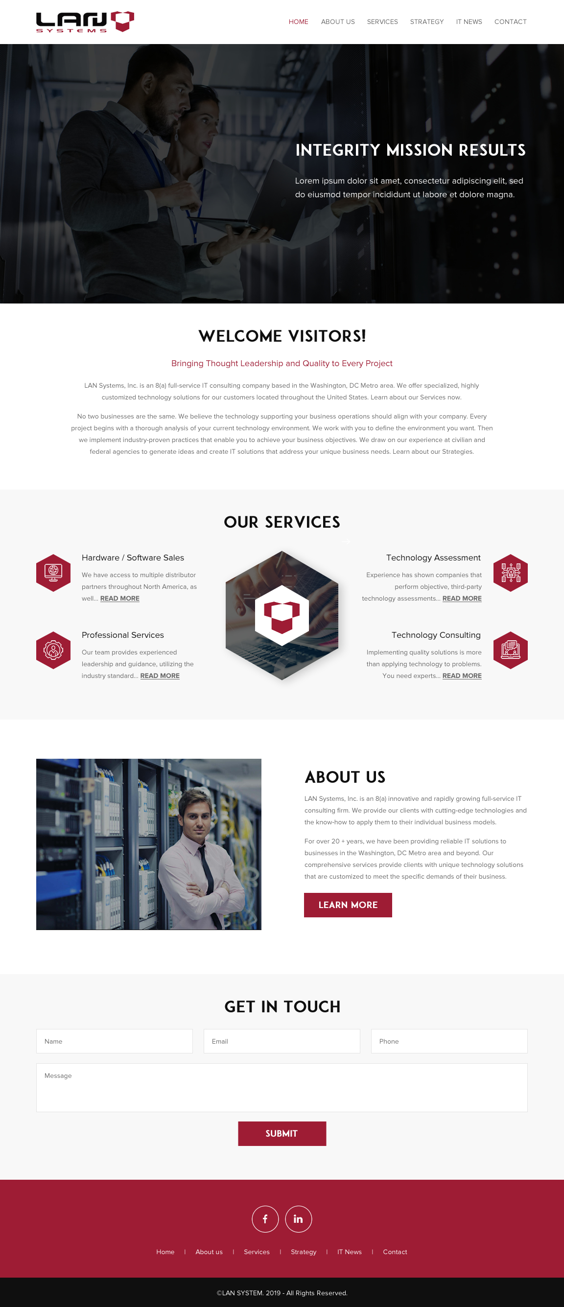 Modern, Professional Web Design for LAN Systems, Inc by rightway ...