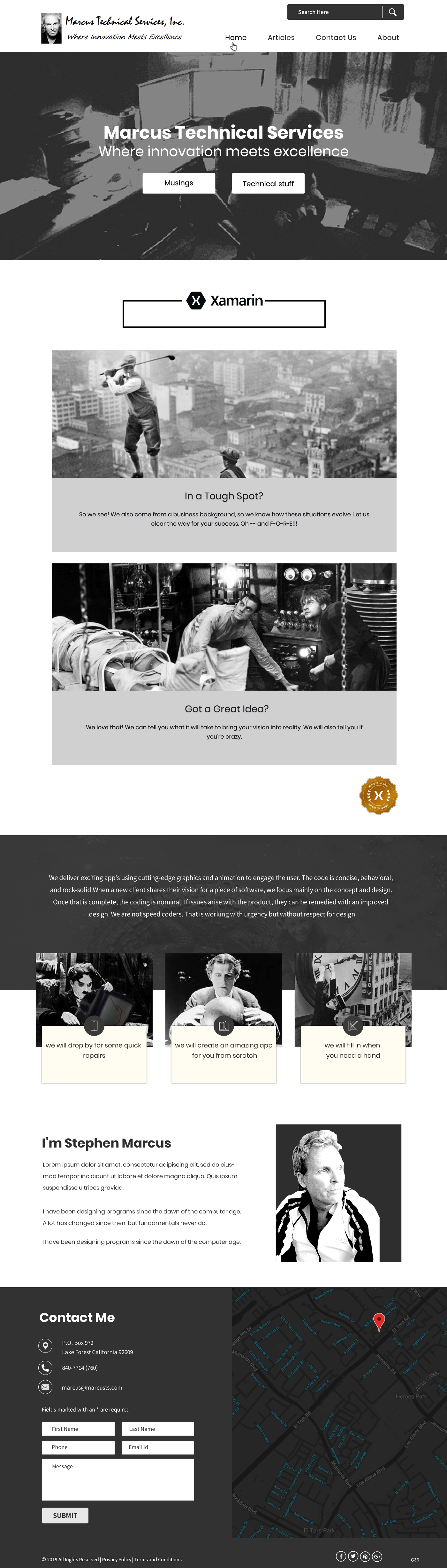 Modern, Upmarket Web Design for Marcus Technical Services, Inc. by pb ...