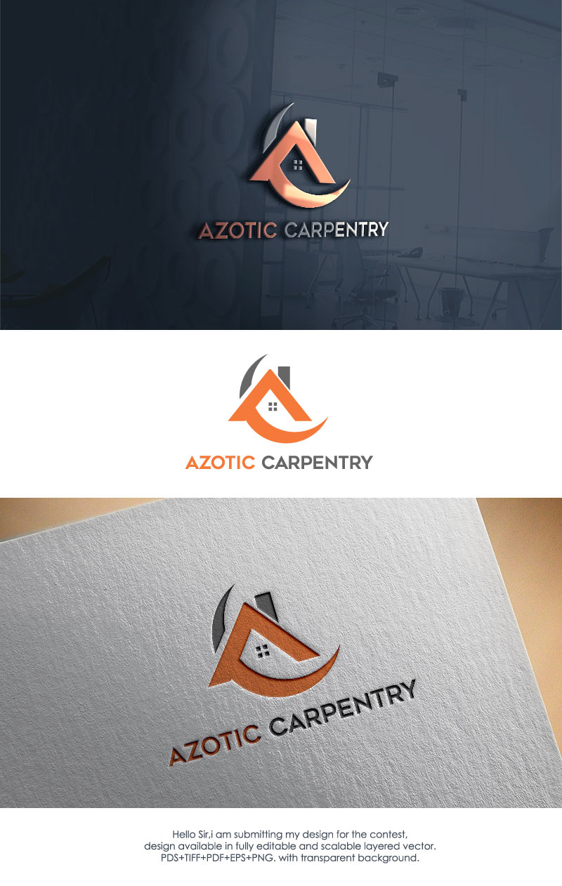 Serious, Modern, Carpentry Logo Design for Azotic Carpentry by Easin ...