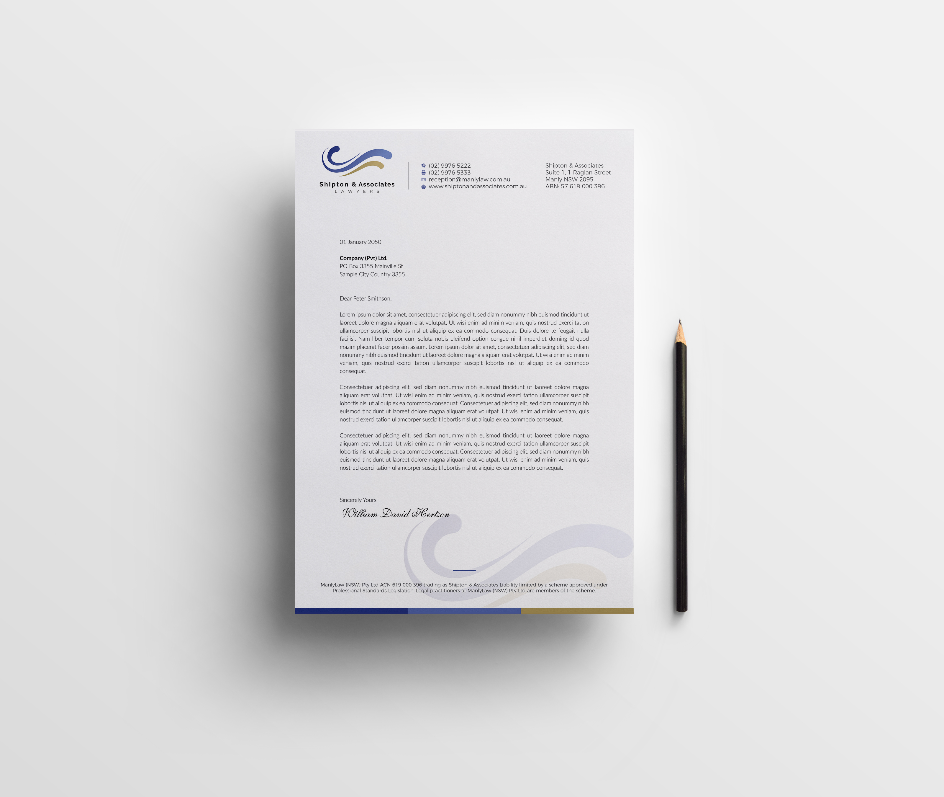 Law firm letterhead store