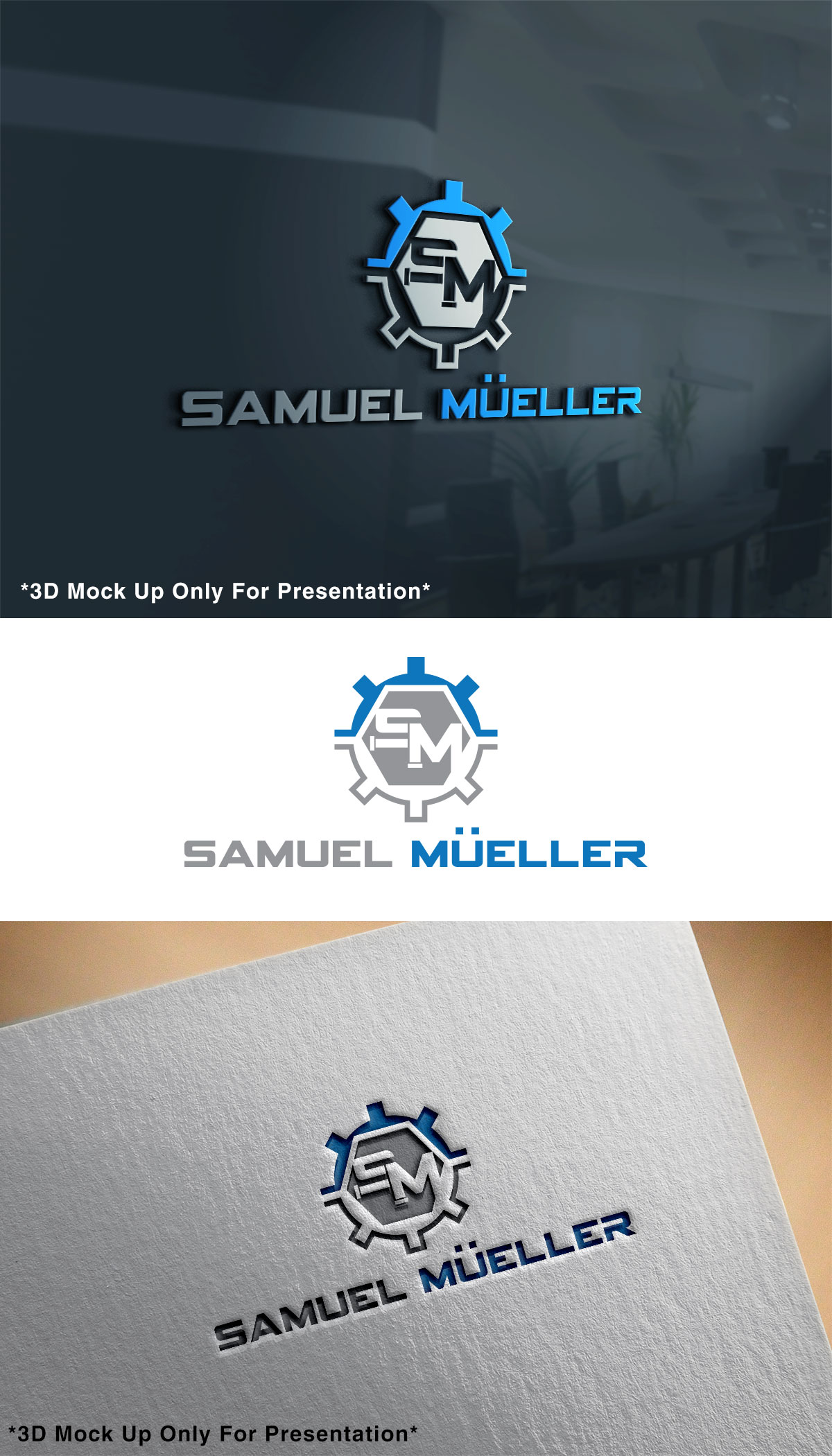 Logo Design for Samuel Mueller- two dots over the u (German) by ...