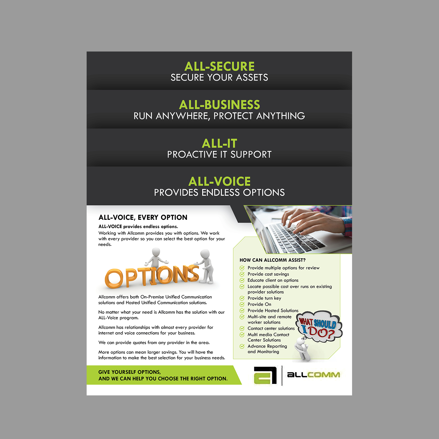 Elegant, Playful, Information Technology Flyer Design for Allcomm by Emmanuel Creations | Design ...