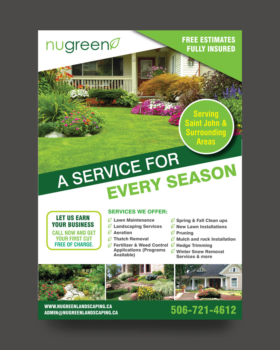 24 Elegant Playful Landscaping Flyer Designs For A Landscaping Business 