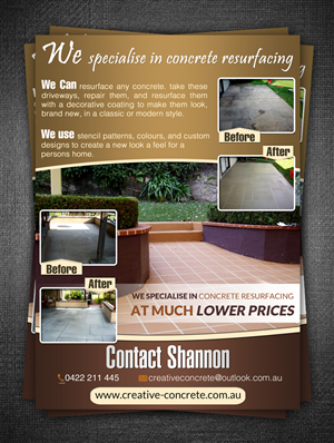 Flyer for Concrete Resurfacing Business! | 10 Flyer Designs for a ...