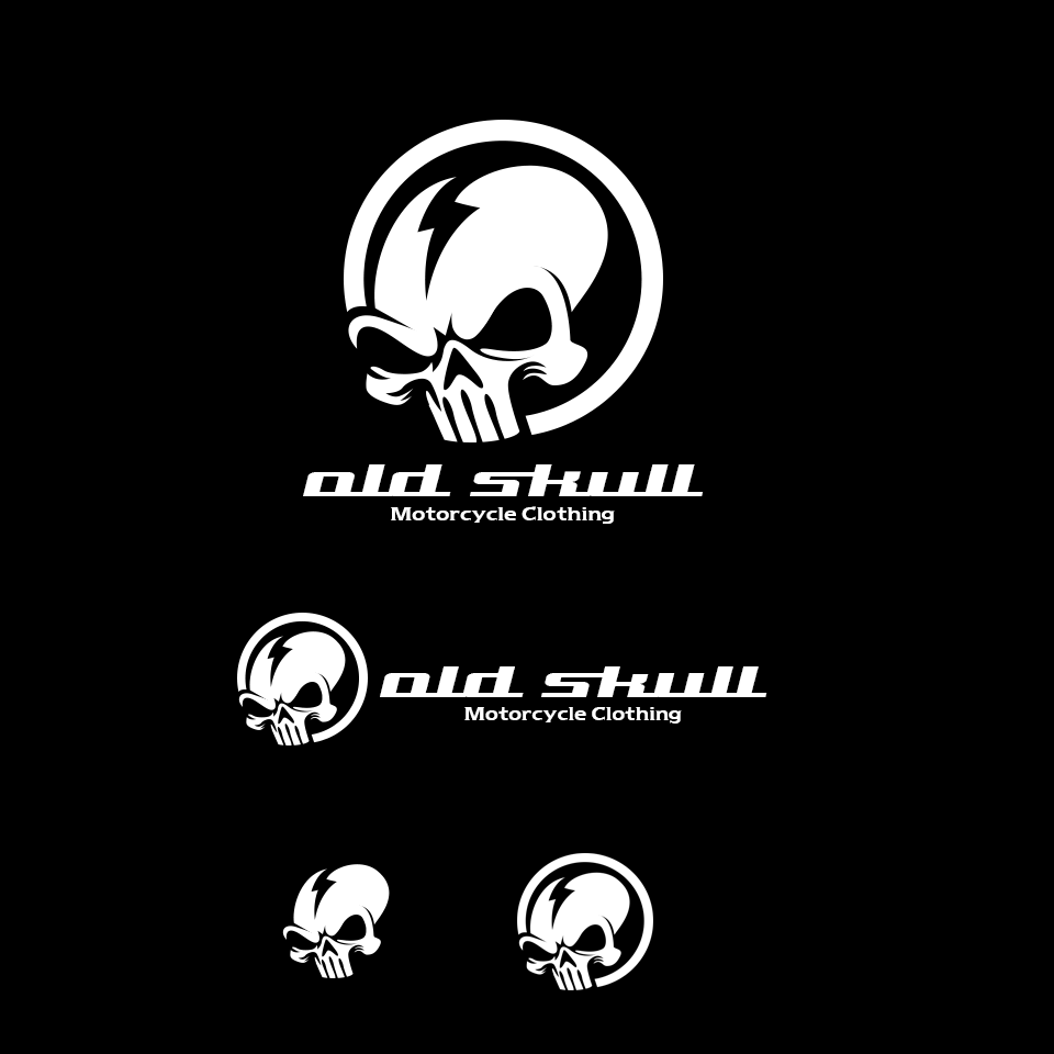 Upmarket, Masculine, Textile Logo Design for Old Skull - Motorcycle Clothing by killpixel ...