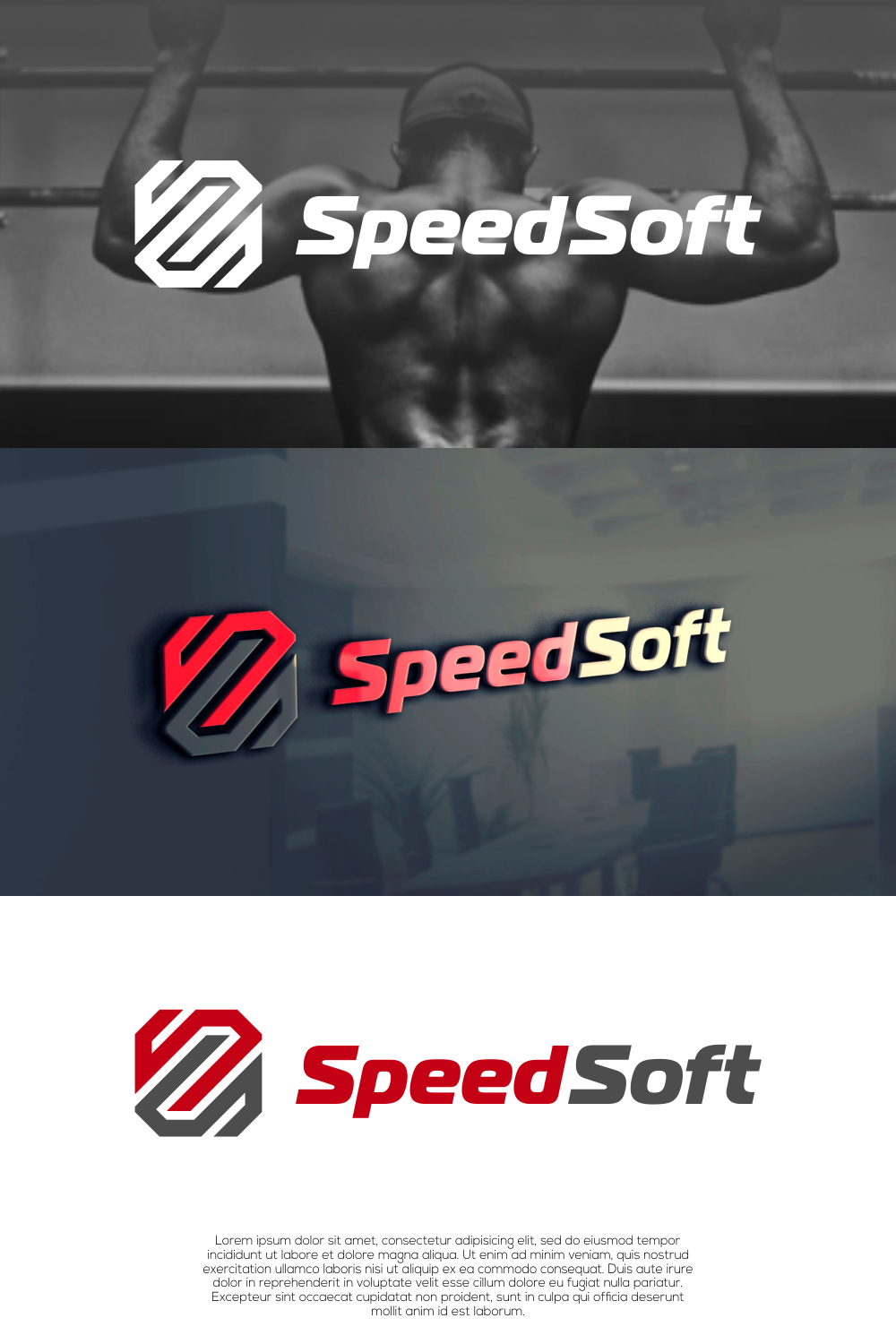 Masculine, Serious, Sporting Good Logo Design for Speedsoft by laba ...