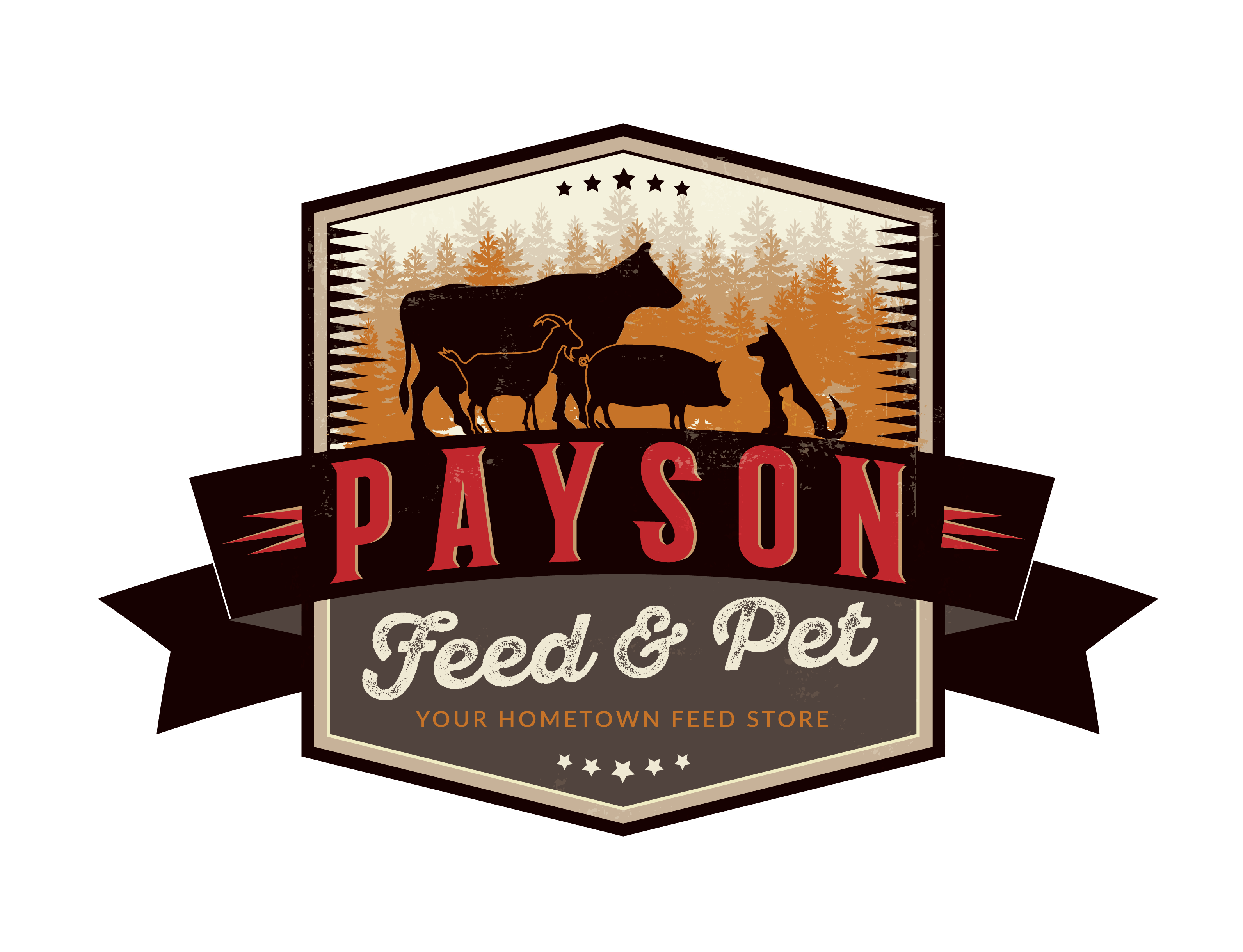 Elegant, Playful Logo Design for Payson Feed & Pet...Your Hometown Feed ...