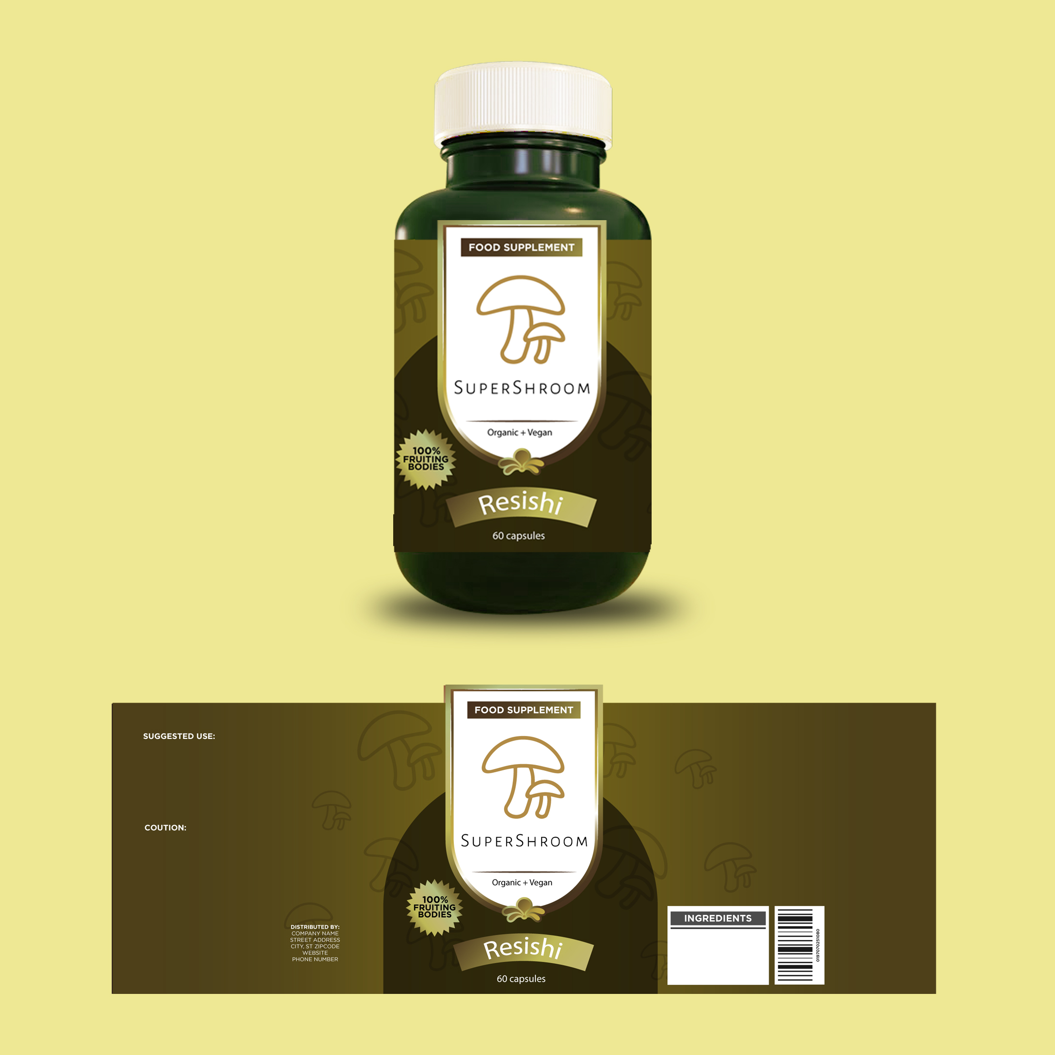 Serious, Modern, Supplement Label Design for a Company by BLESS-IDN ...