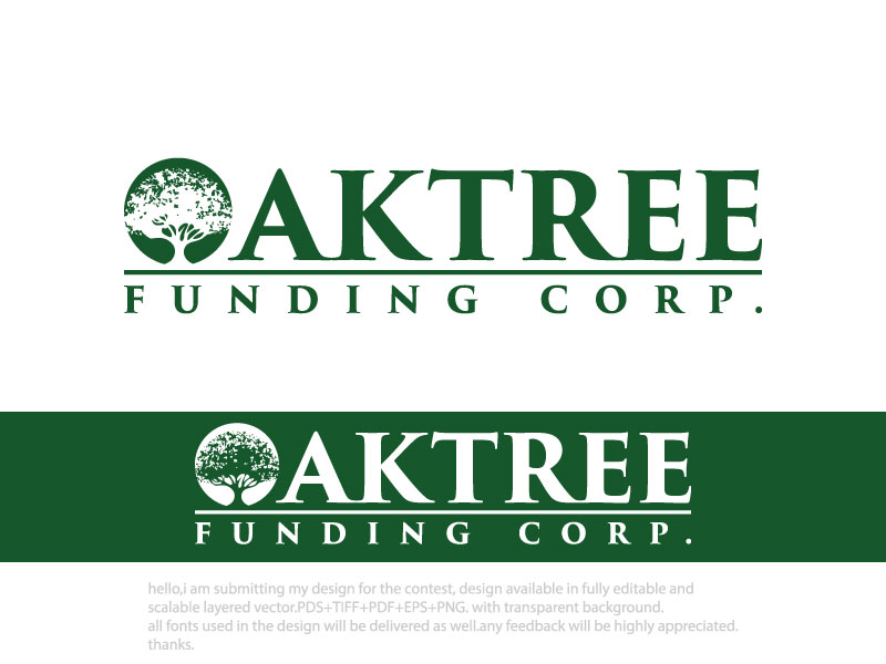 Logo Design for Oaktree Funding Corp. by adnan001 2 | Design #22794537