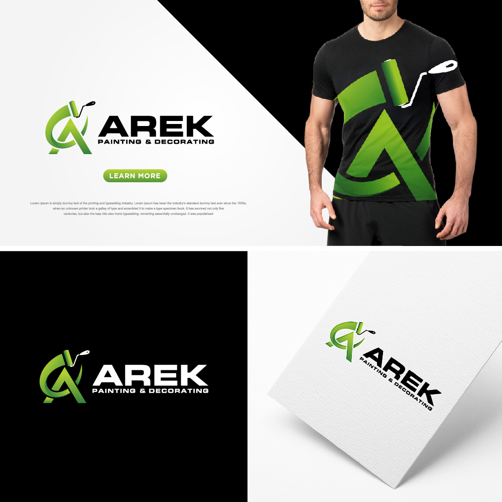 Bold, Modern, Painting And Decorating Logo Design for AREK Painting ...