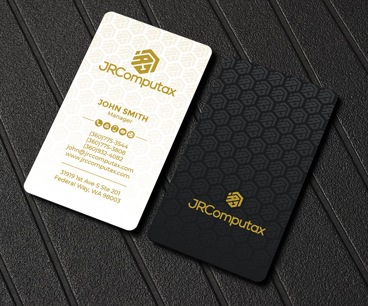 Elegant, Professional, Accounting Business Card Design for JRComputax ...