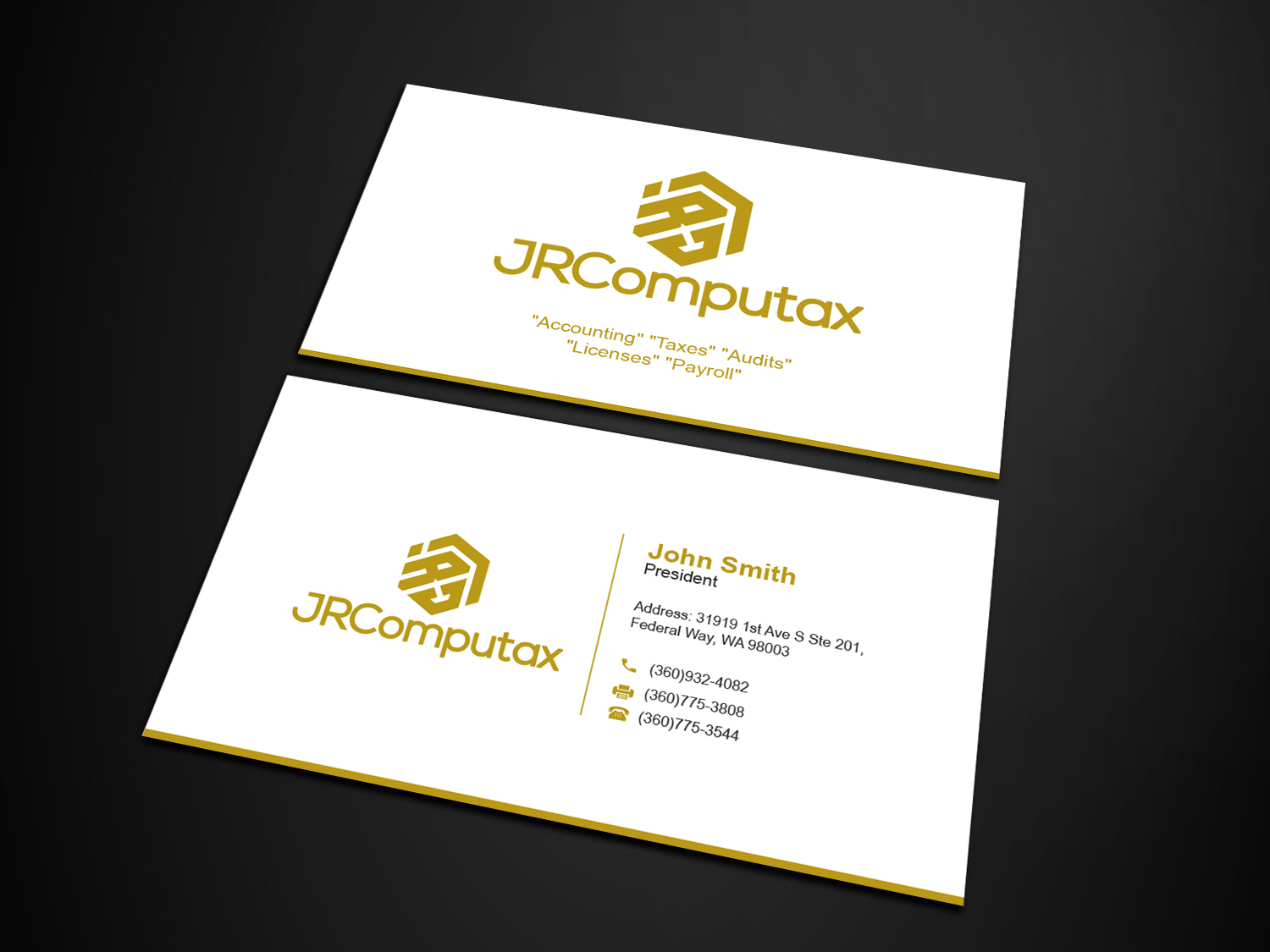 Elegant, Professional, Accounting Business Card Design for JRComputax ...
