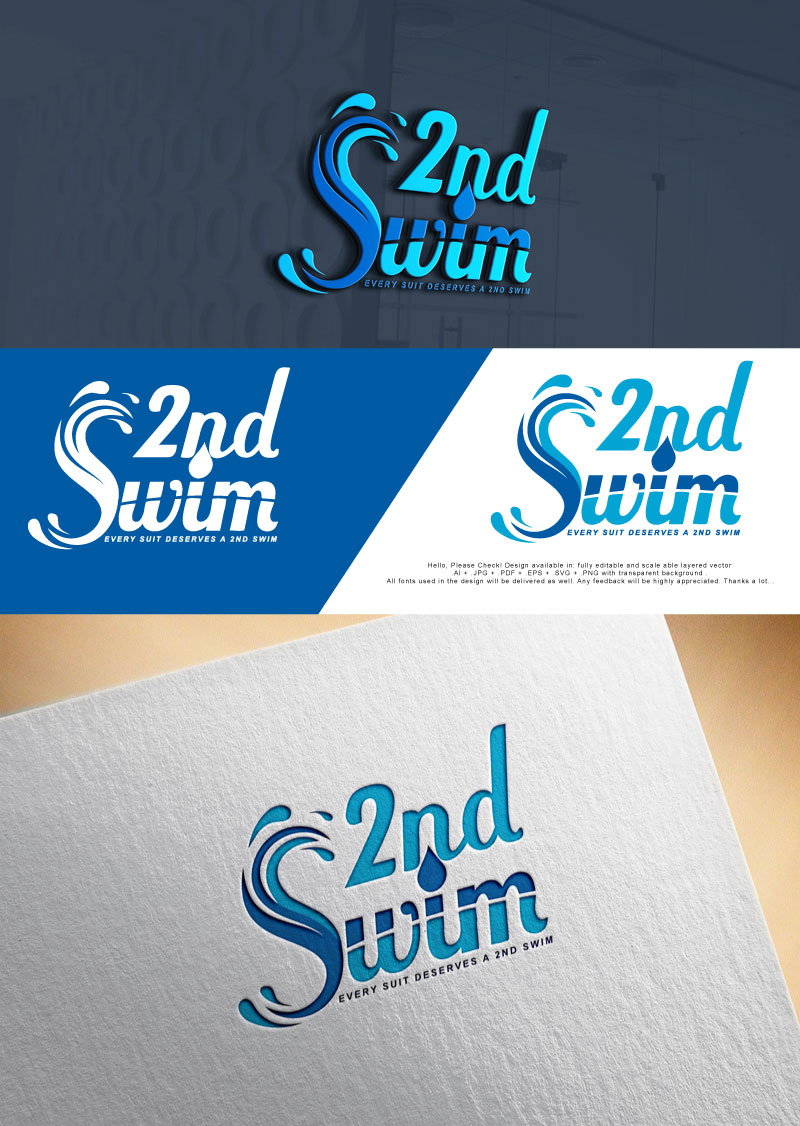 Elegant, Traditional Logo Design for 2ndSwim tag line underneath Every ...