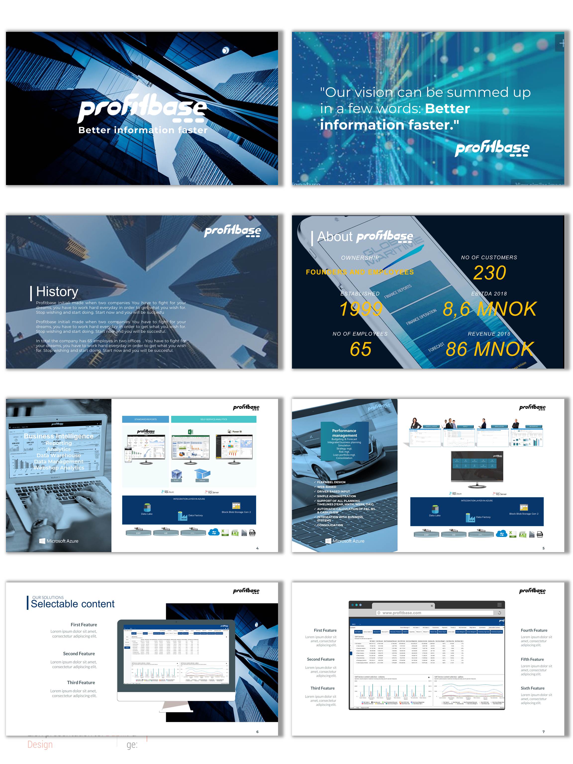 Modern, Serious, Information Technology PowerPoint Design for Profitbase by joseborgesbarboza 2 ...