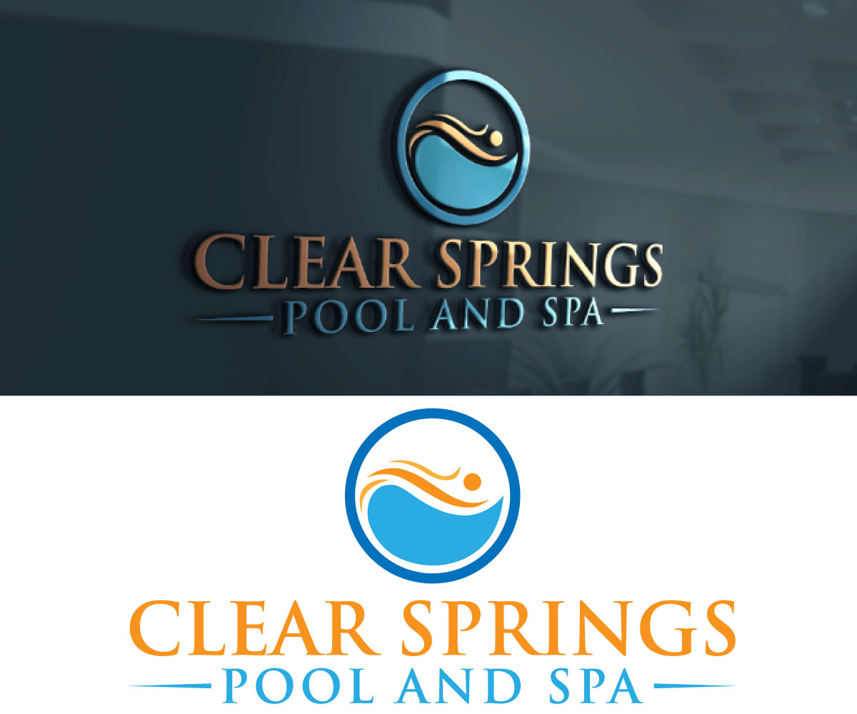 Logo Design for Clear Springs Pool and Spa by babun 2 | Design #22899515