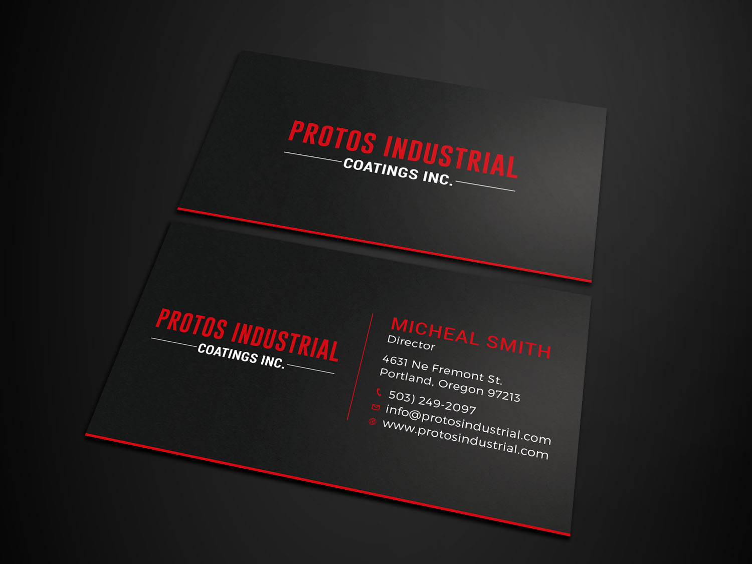 Professional, Elegant, Construction Business Card Design for Protos ...