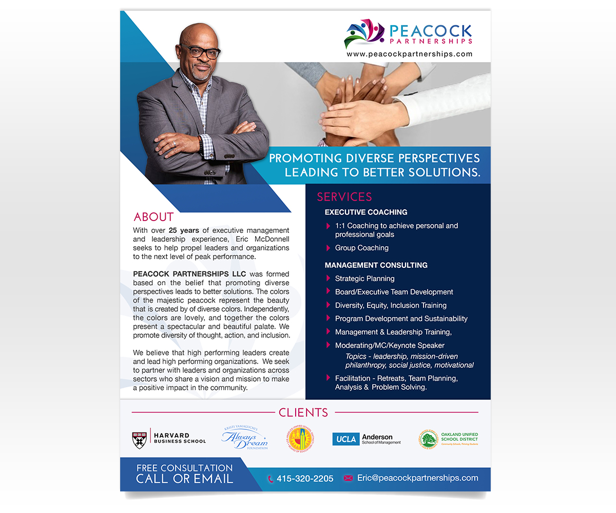 Modern, Colorful, Management Consulting Flyer Design for a Company by ...
