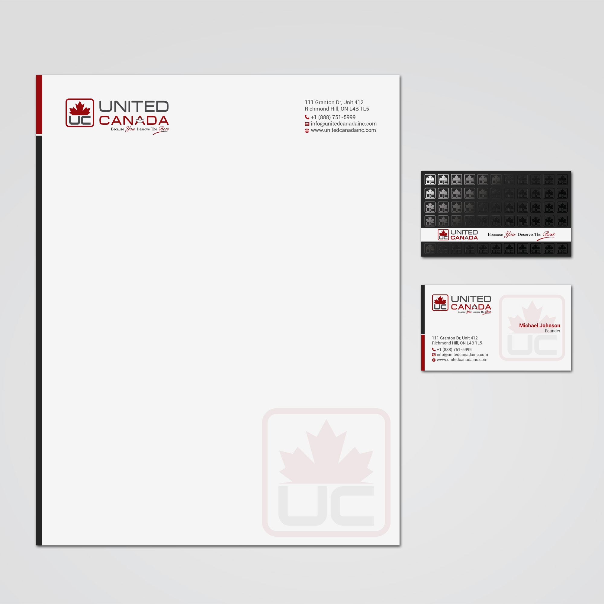 Letterhead Design for United Canada Inc. by MDesign | Design #23275853