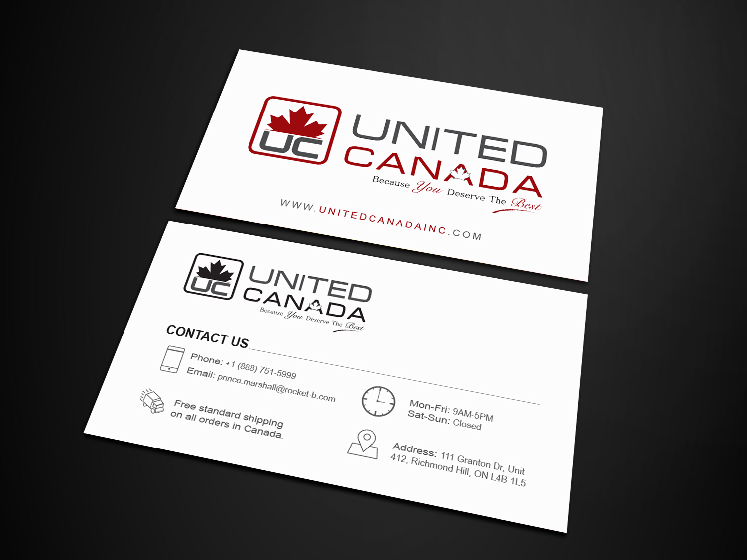 Letterhead Design for United Canada Inc. by HAKIMA 2 | Design #23033990