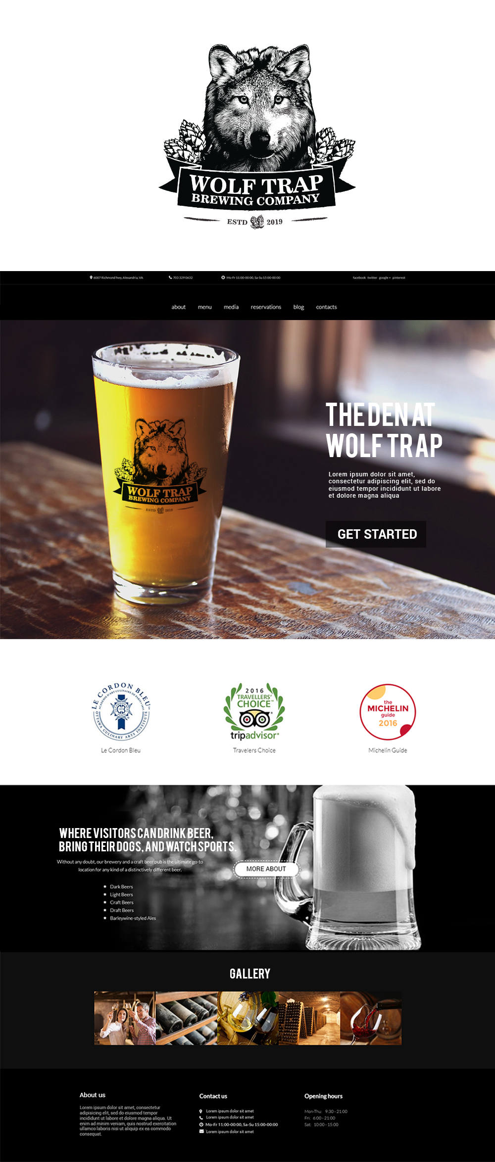 Bold, Modern Logo Design for Wolf Trap Brewing Company by fauzimfs ...