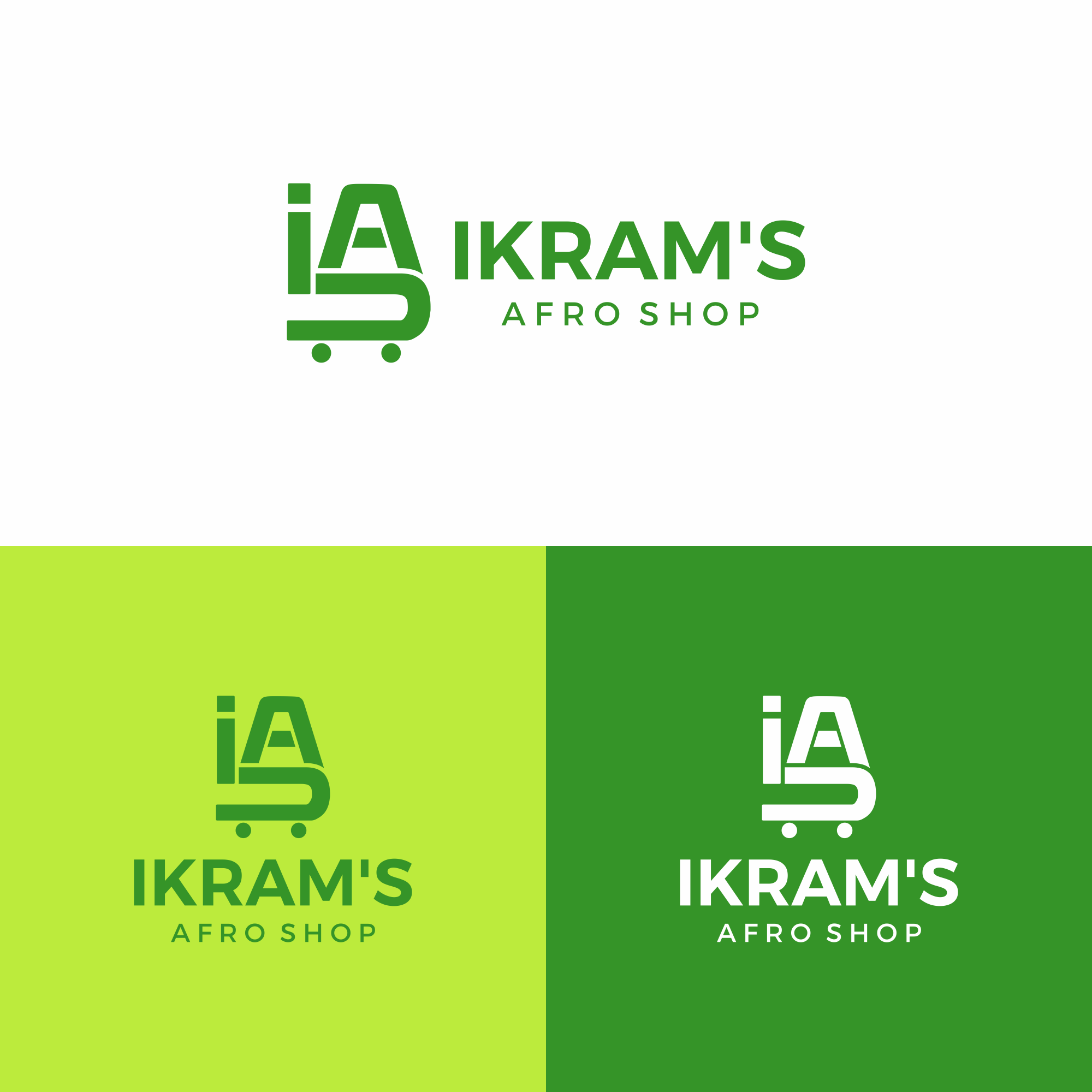 Modern, Bold, Supermarket Logo Design for Ikram's Afro Shop by Zain ...