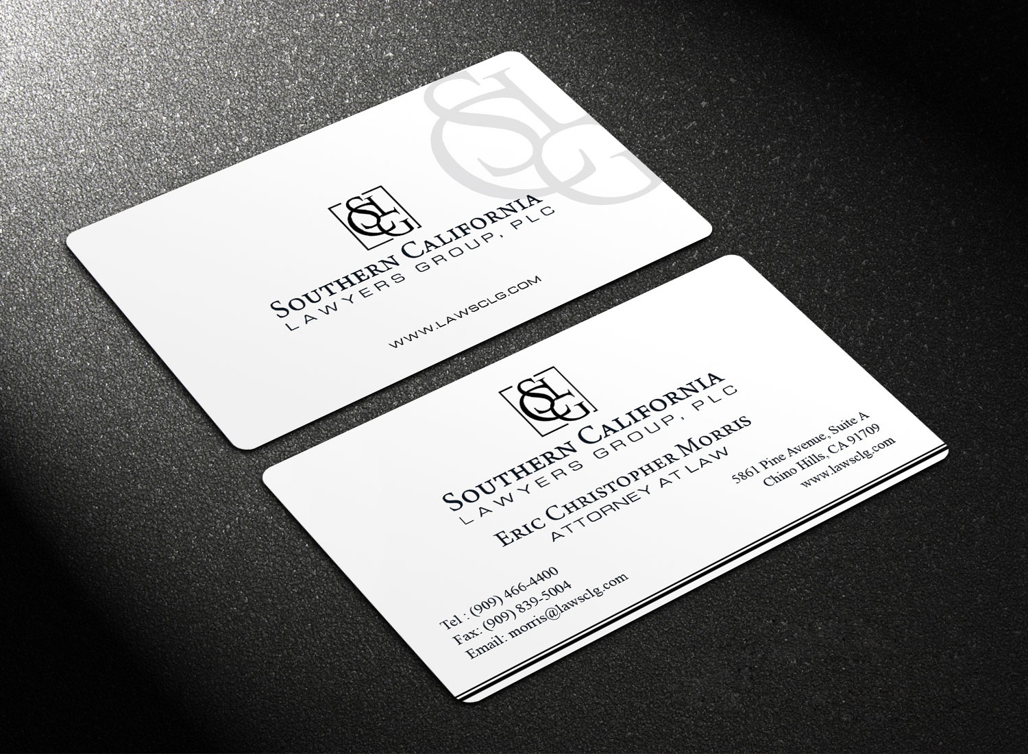 Business Card Design for Southern California Lawyers Group, PC by ...