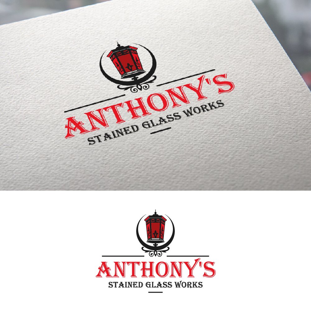 Bold, Colorful, Artist Logo Design for Anthony's Stained Glass Works by ...