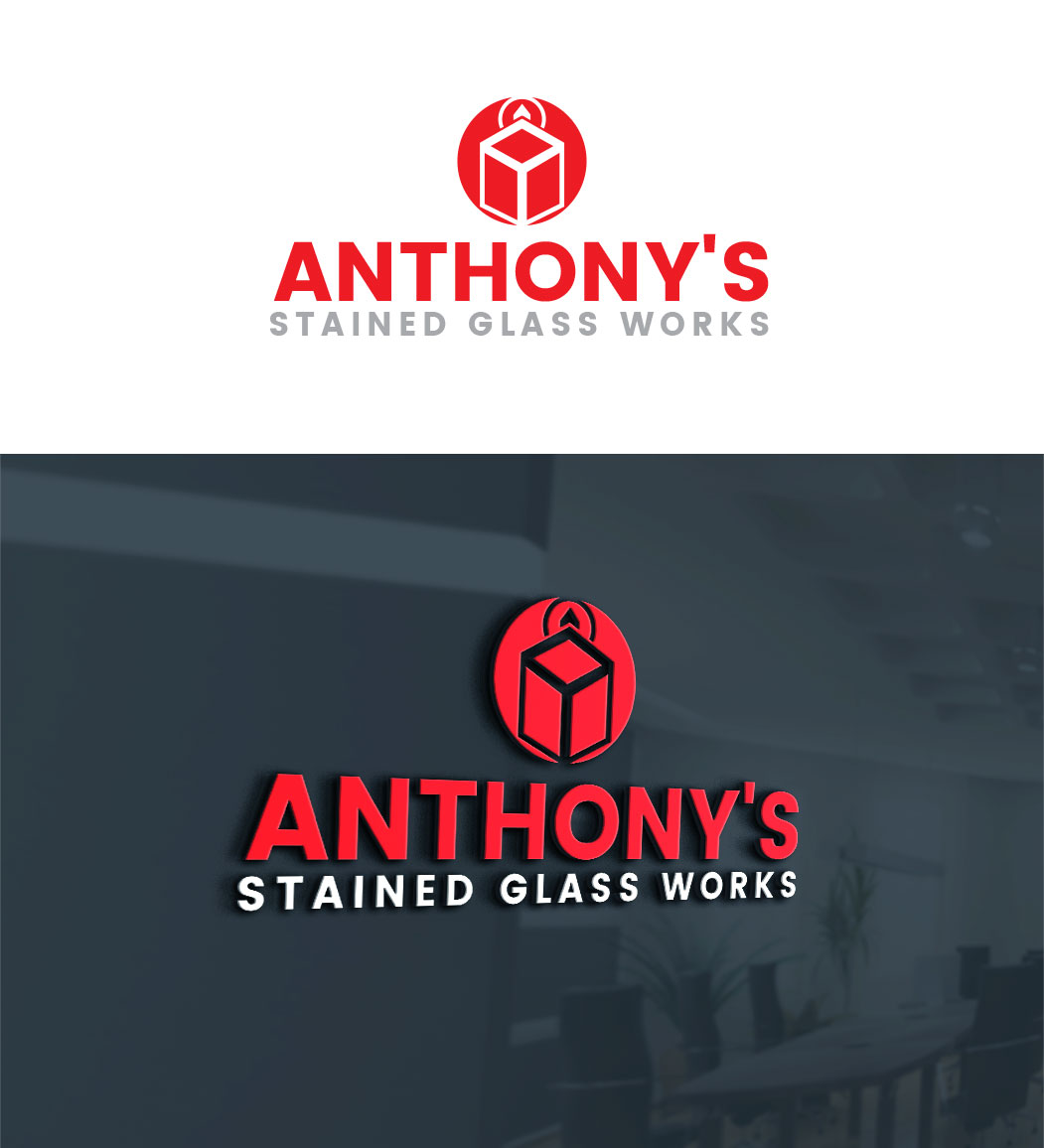 Bold, Colorful, Artist Logo Design for Anthony's Stained Glass Works by ...