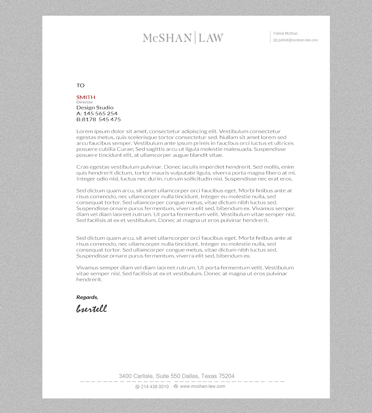 Professional, Serious, Legal Letterhead Design for a Company by AN7 ...