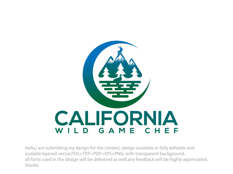 Professional, Masculine Logo Design for CALIFORNIA WILD GAME CHEF by ...