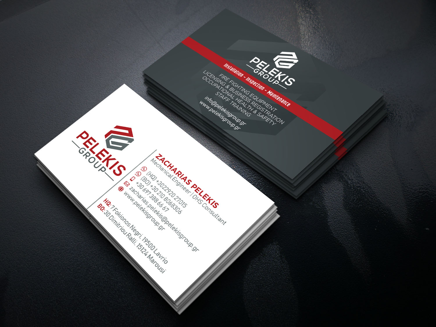 Serious, Professional, Fire Safety Business Card Design for Pelekis ...