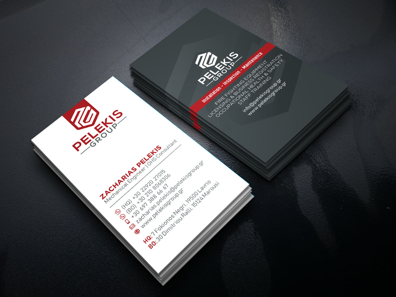 Serious, Professional, Fire Safety Business Card Design for Pelekis ...