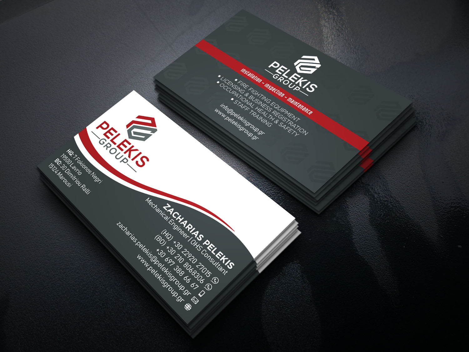 Serious, Professional, Fire Safety Business Card Design for Pelekis ...