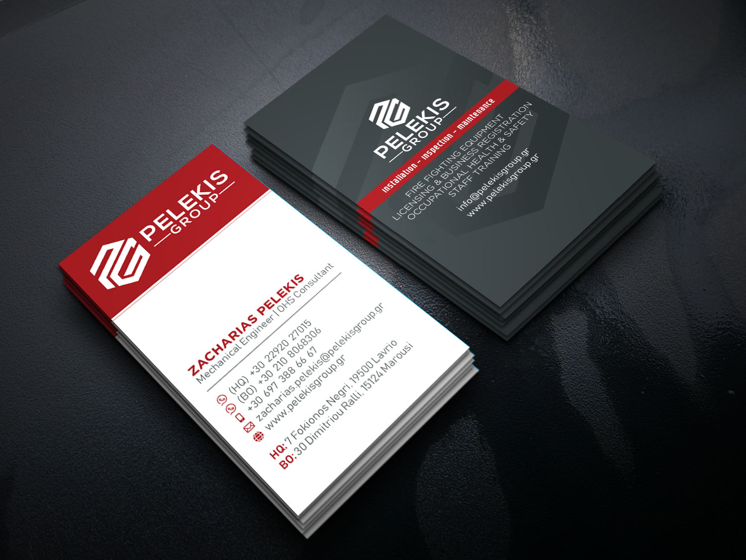 Serious, Professional, Fire Safety Business Card Design for Pelekis ...