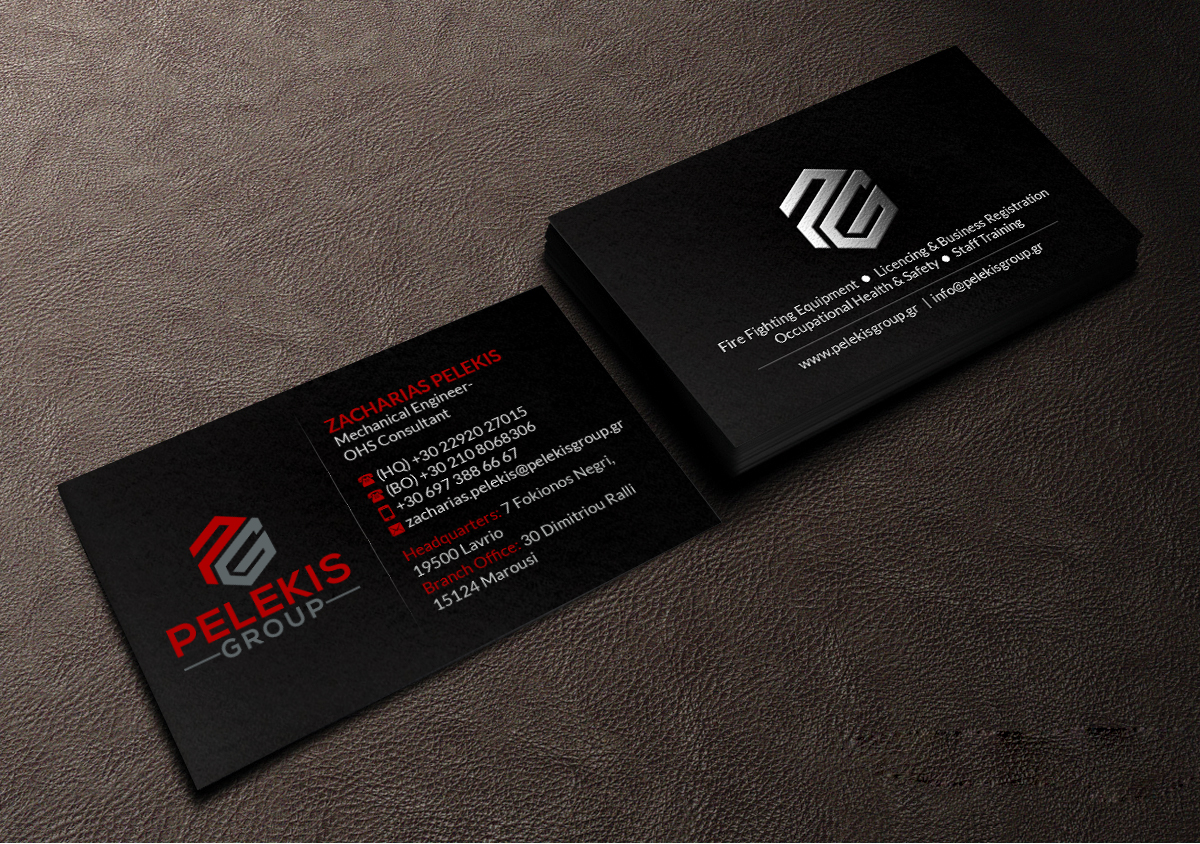 Serious, Professional, Fire Safety Business Card Design for Pelekis ...