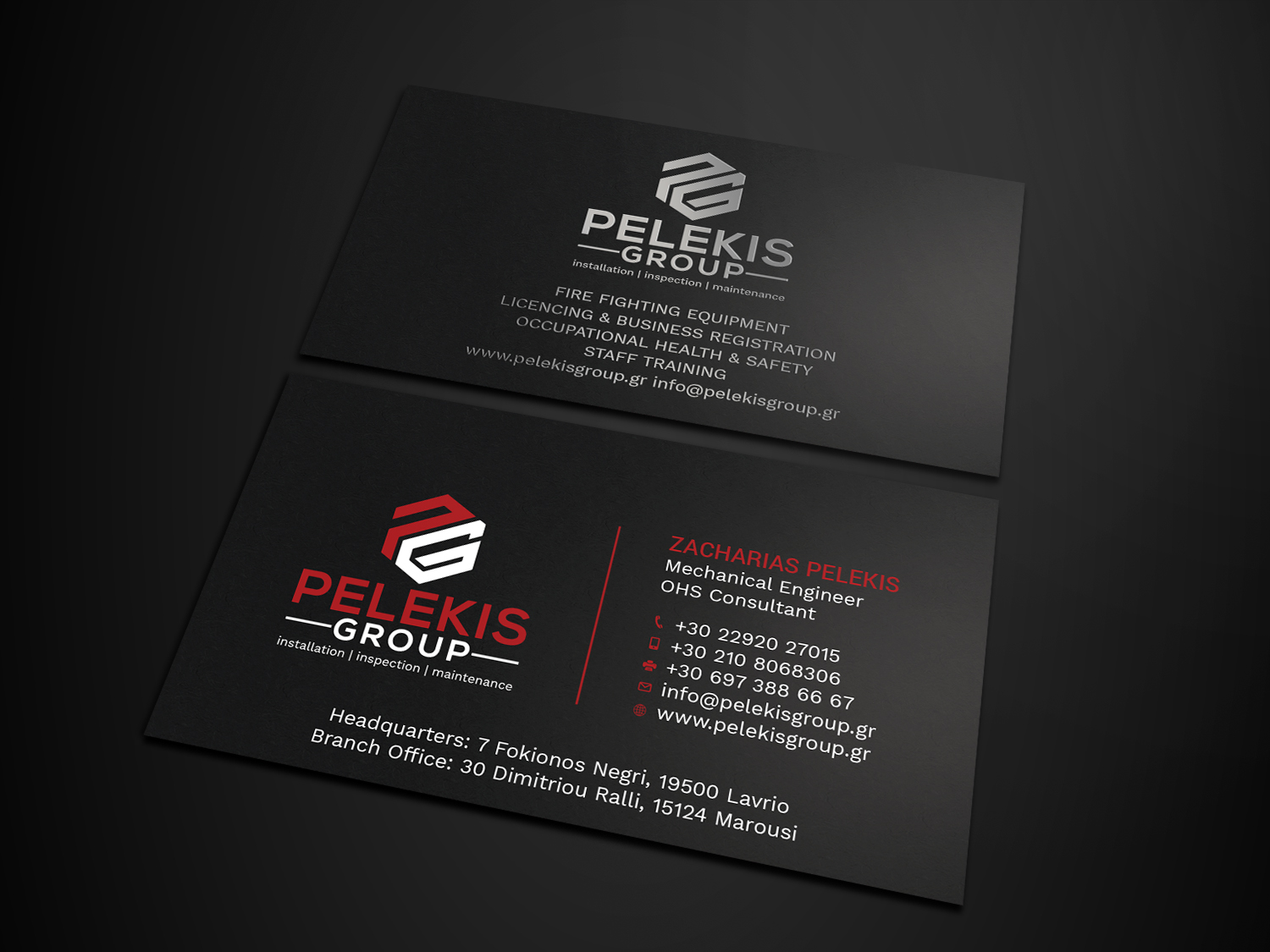 Serious, Professional, Fire Safety Business Card Design for Pelekis ...