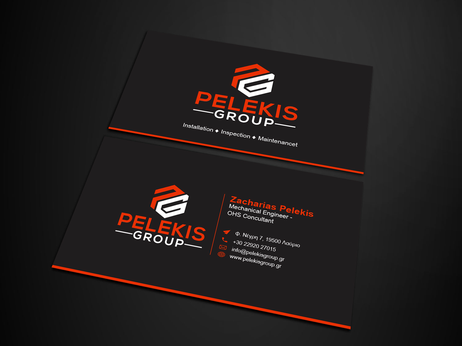 Serious, Professional, Fire Safety Business Card Design for Pelekis ...