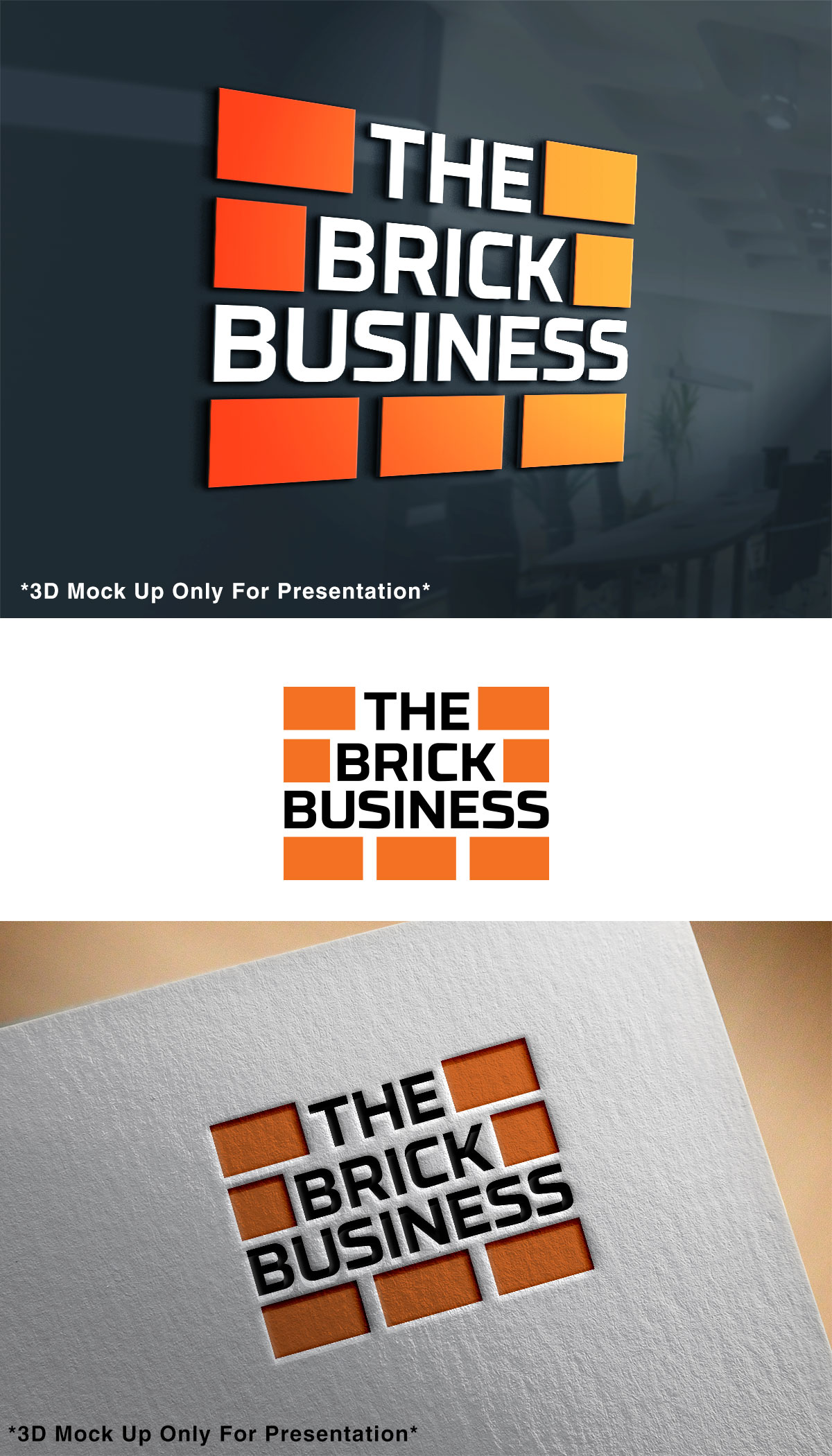 Masculine, Bold, Construction Logo Design for "The Brick Business" by ...