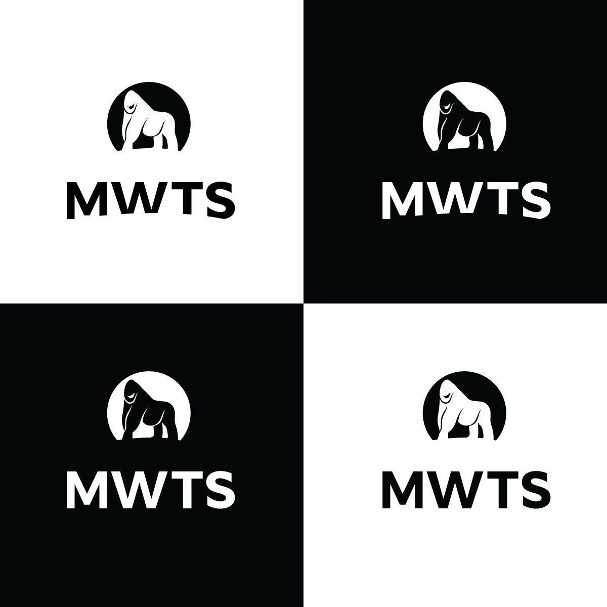 Elegant, Playful Logo Design for MWTS (with gorilla next to it) by Rii ...