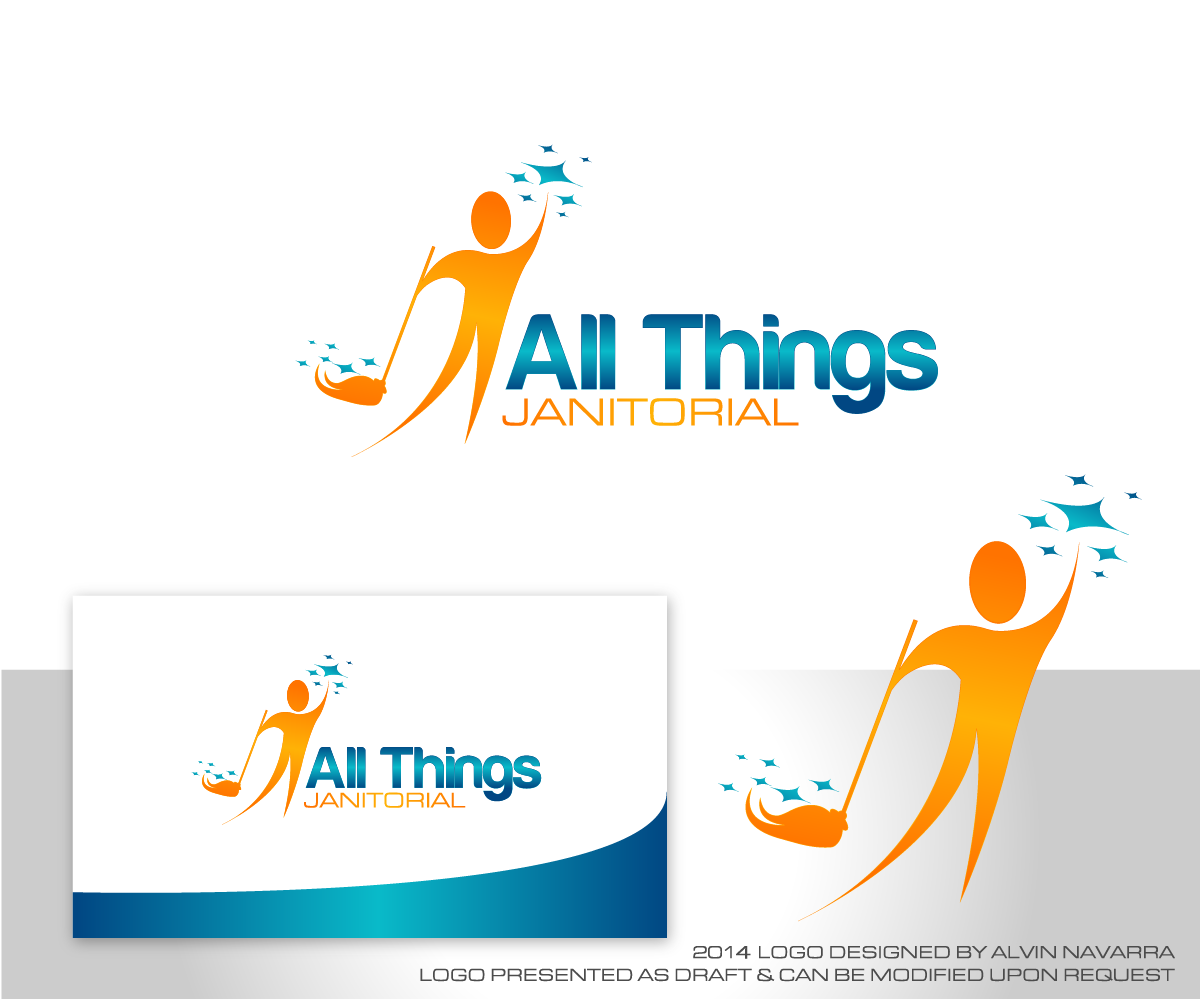 Colorful, Modern, Janitorial Service Logo Design for All Things ...