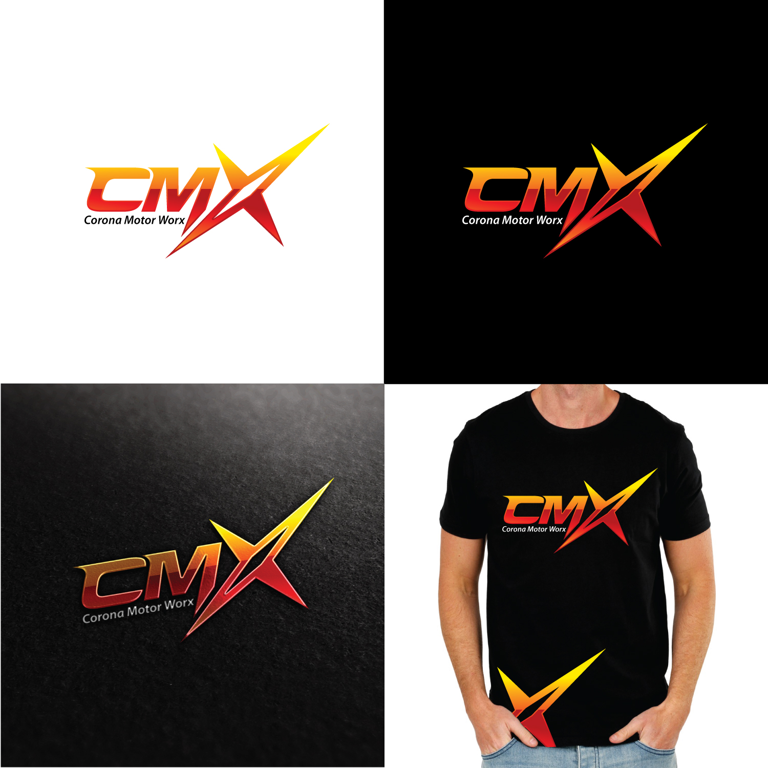 Logo Design for CMX (stands for Corona Motor Worx) we use the 'x ...