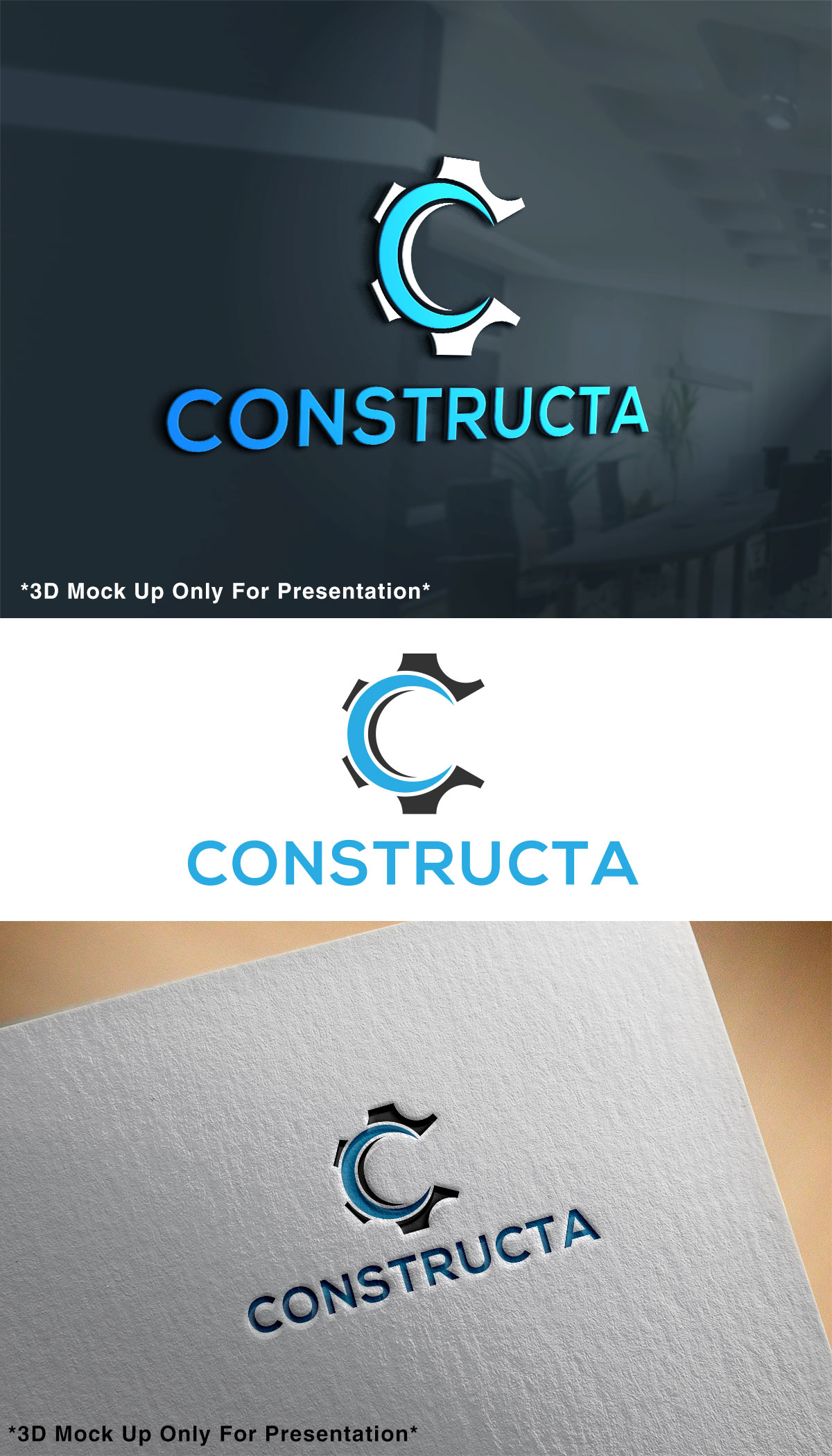 Serious, Modern, Construction Company Logo Design for Constructa or ...