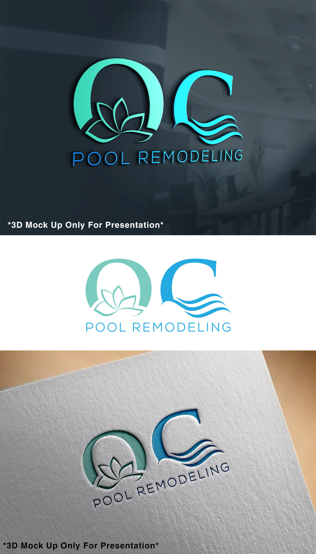 Elegant, Playful Logo Design for OC Pool Remodeling or Orange County ...