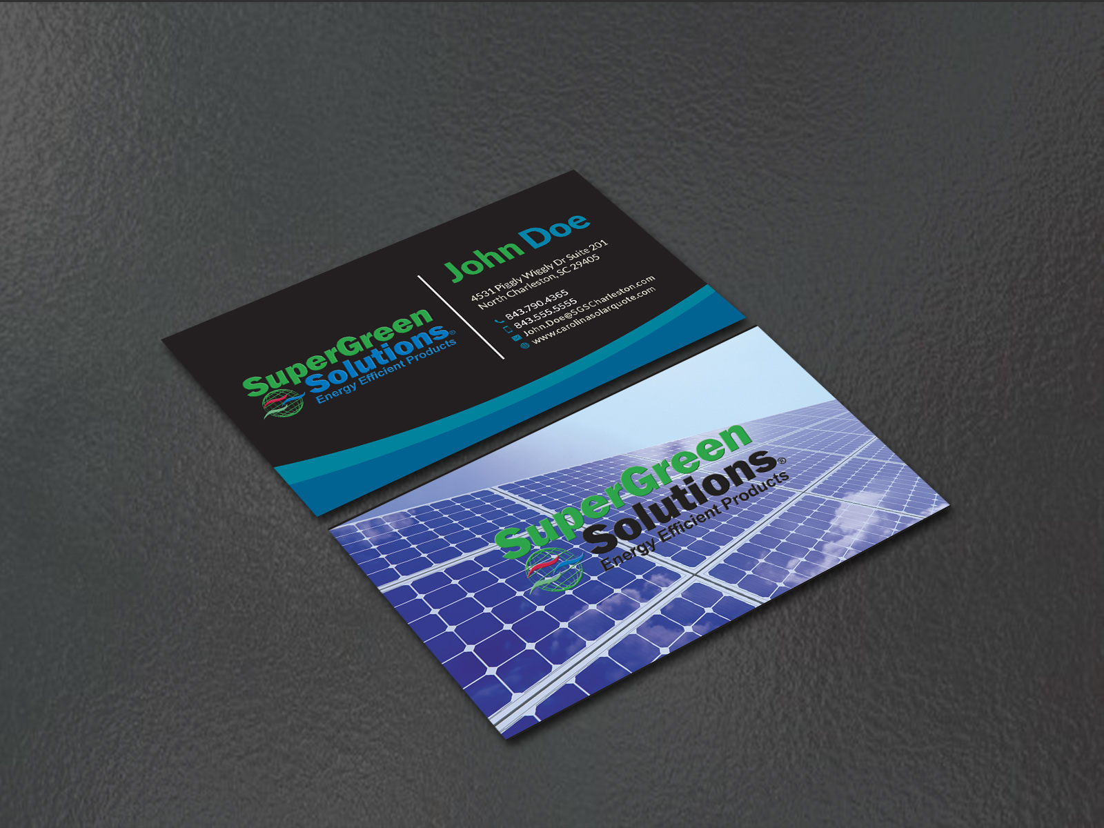 Traditional, Serious, Solar Energy Business Card Design for a Company ...