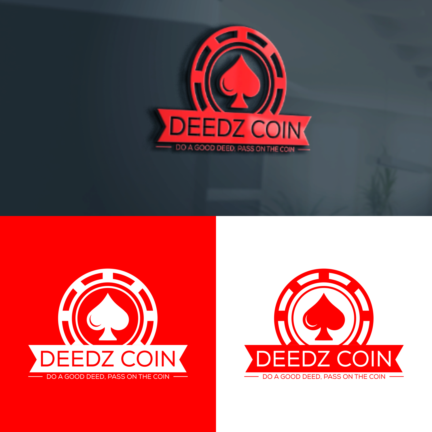 Elegant, Playful Logo Design for Front - ("Deedz" or "Deedz Coin") Back ...