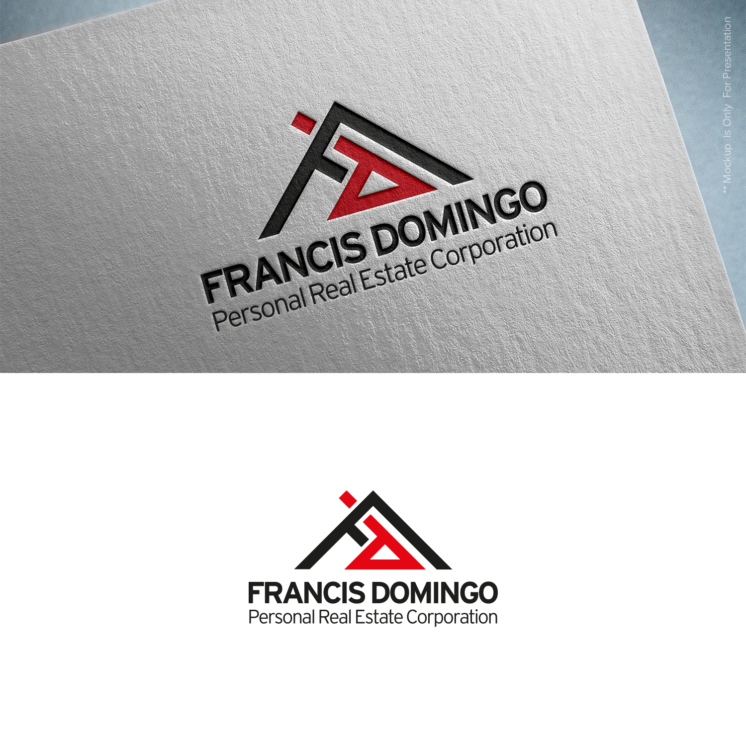 Modern, Conservative, Real Estate Agent Logo Design for Francis Domingo ...