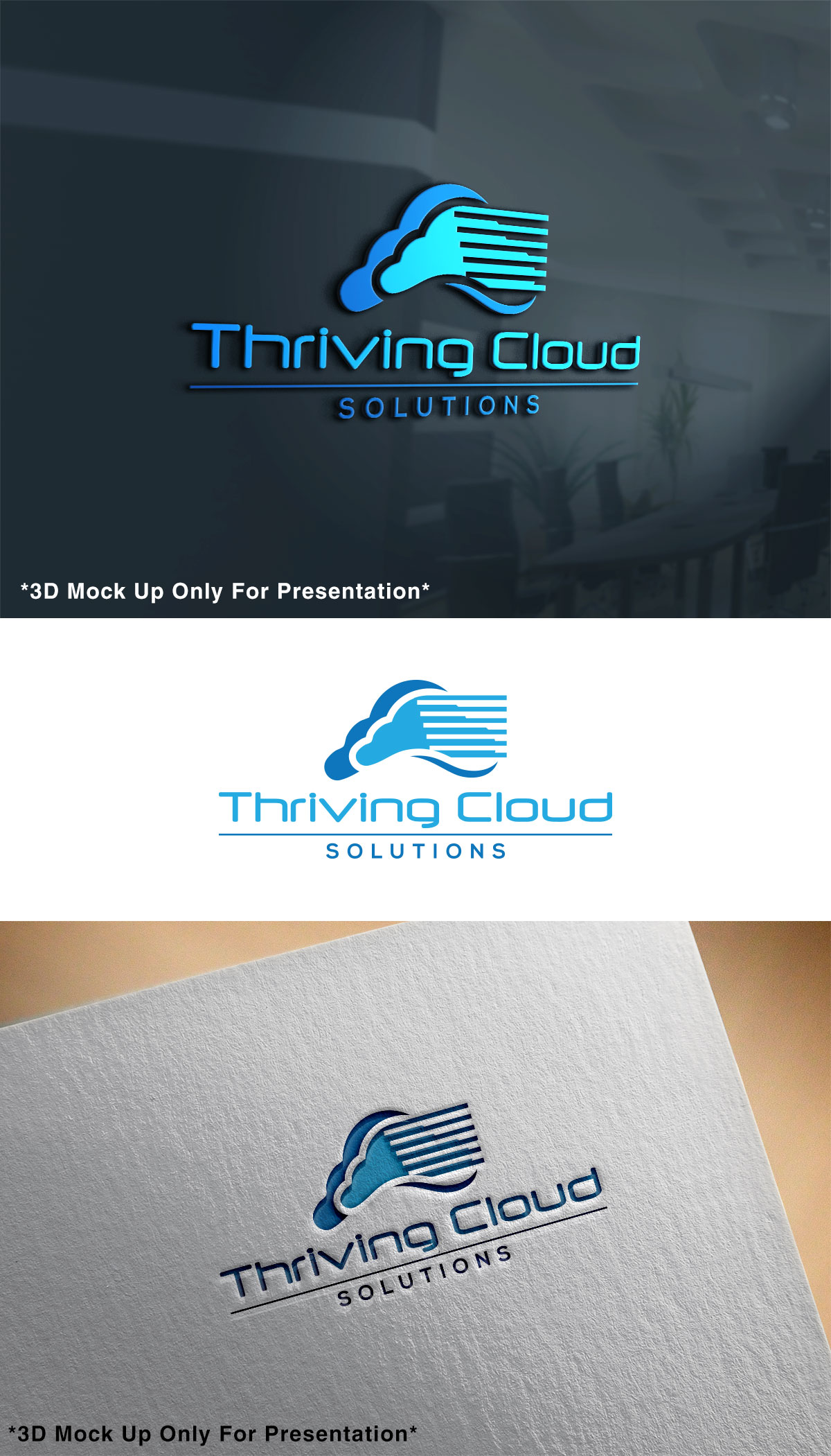 Modern, Professional, Consulting Logo Design for Thriving Cloud ...