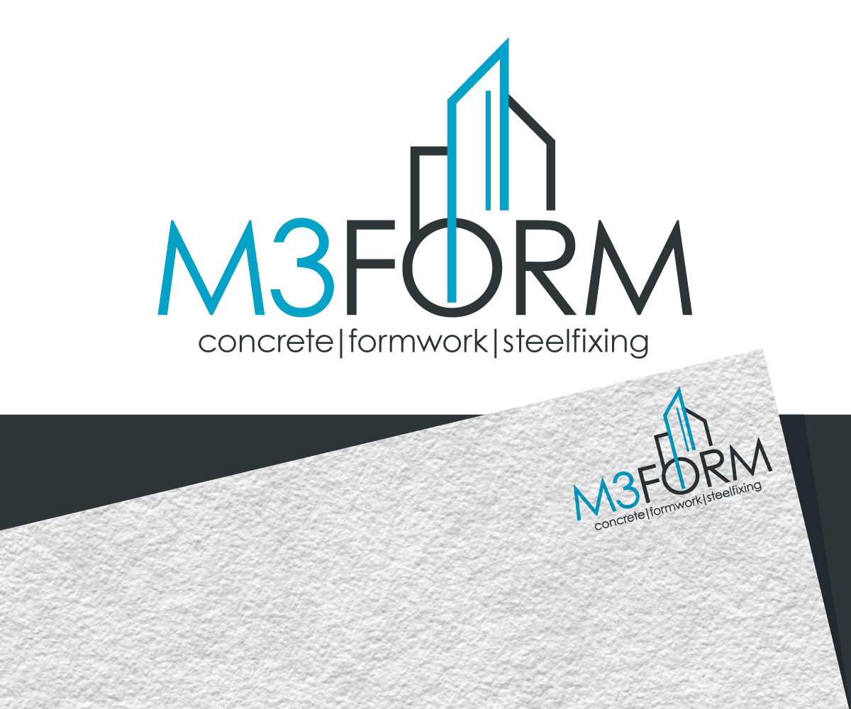 Elegant, Playful Logo Design for M3FORM & underneath “concrete|formwork ...