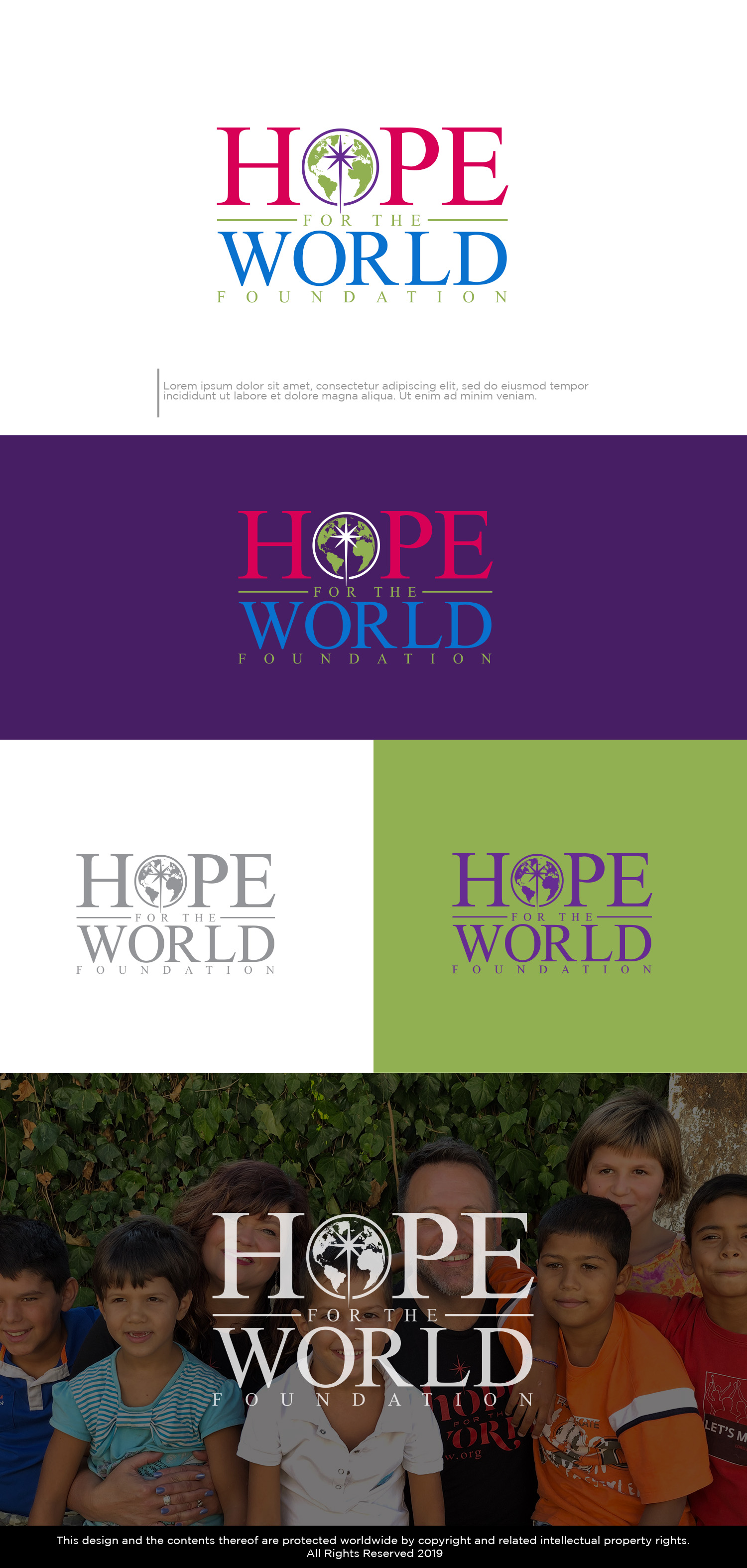 Serious, Modern Logo Design for Hope For The World Foundation, or just ...