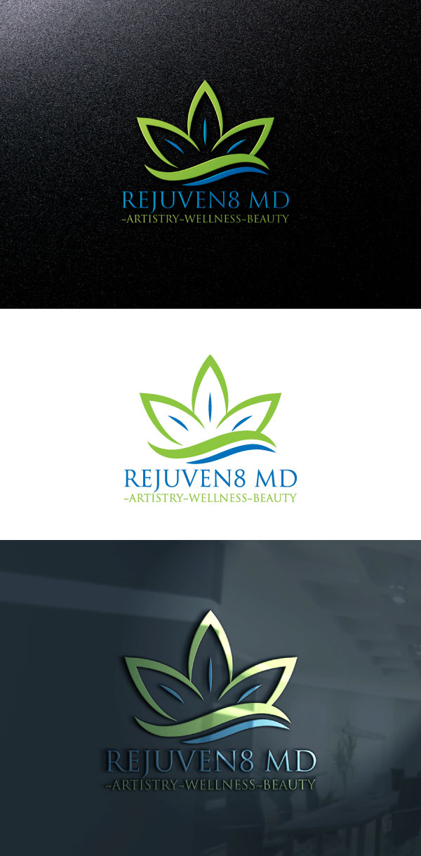 Logo Design for REJUVEN8 MD ~artistry~wellness~beauty by akterkhadijars ...